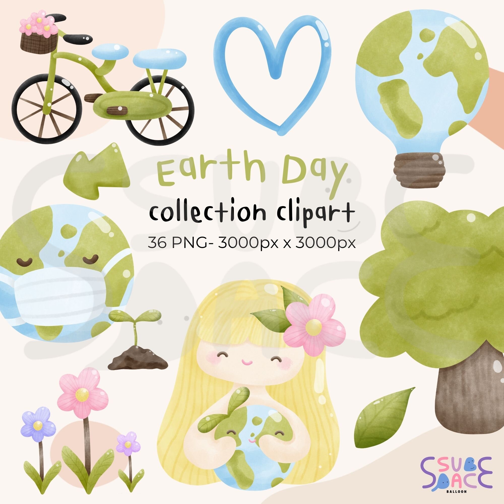 Earth Day Clipart, Earth Day Collection, Earth Day Png - Etsy