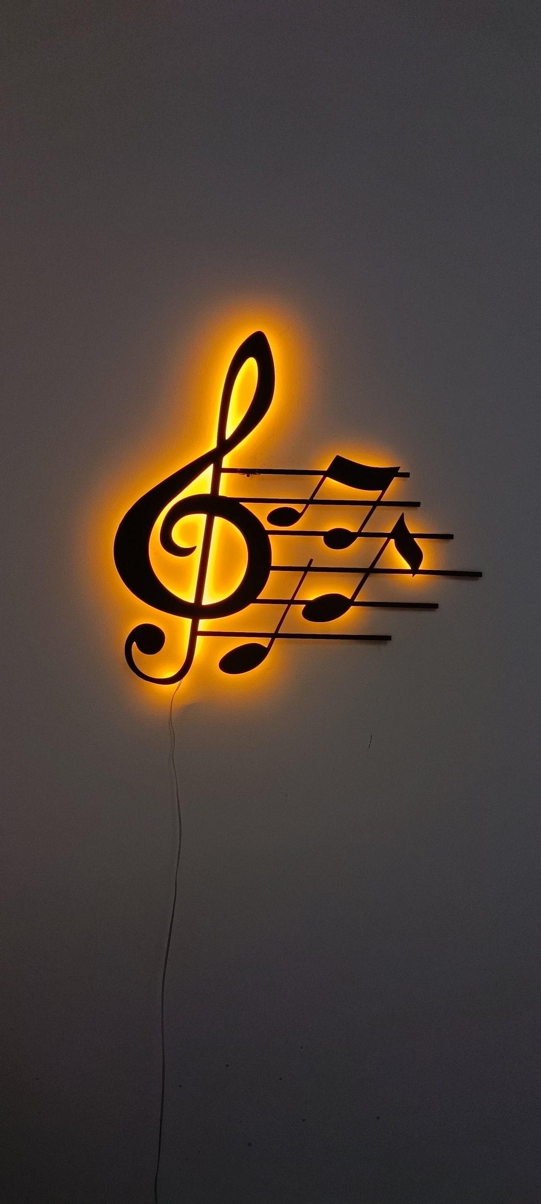 LED Music Note Metal Wall Art: Sol Key Sign, Music Lover Gift - Etsy