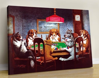 Custom Pet Portrait, Dogs Playing Poker, Pet Playing Poker, Funny Pet ...