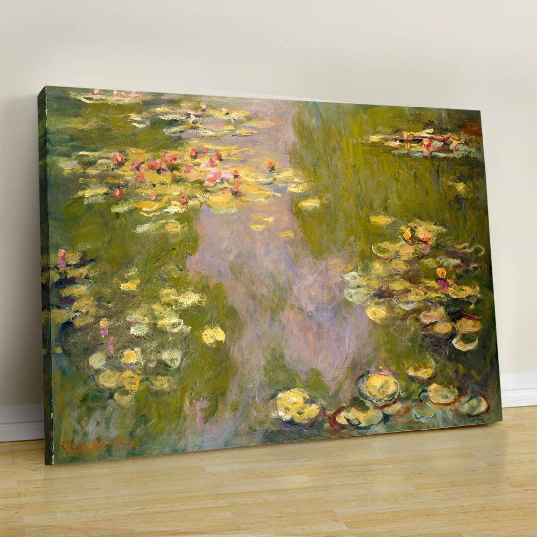 Claude Monet Water Lilies 1919, Impressionist Landscape Painting ...