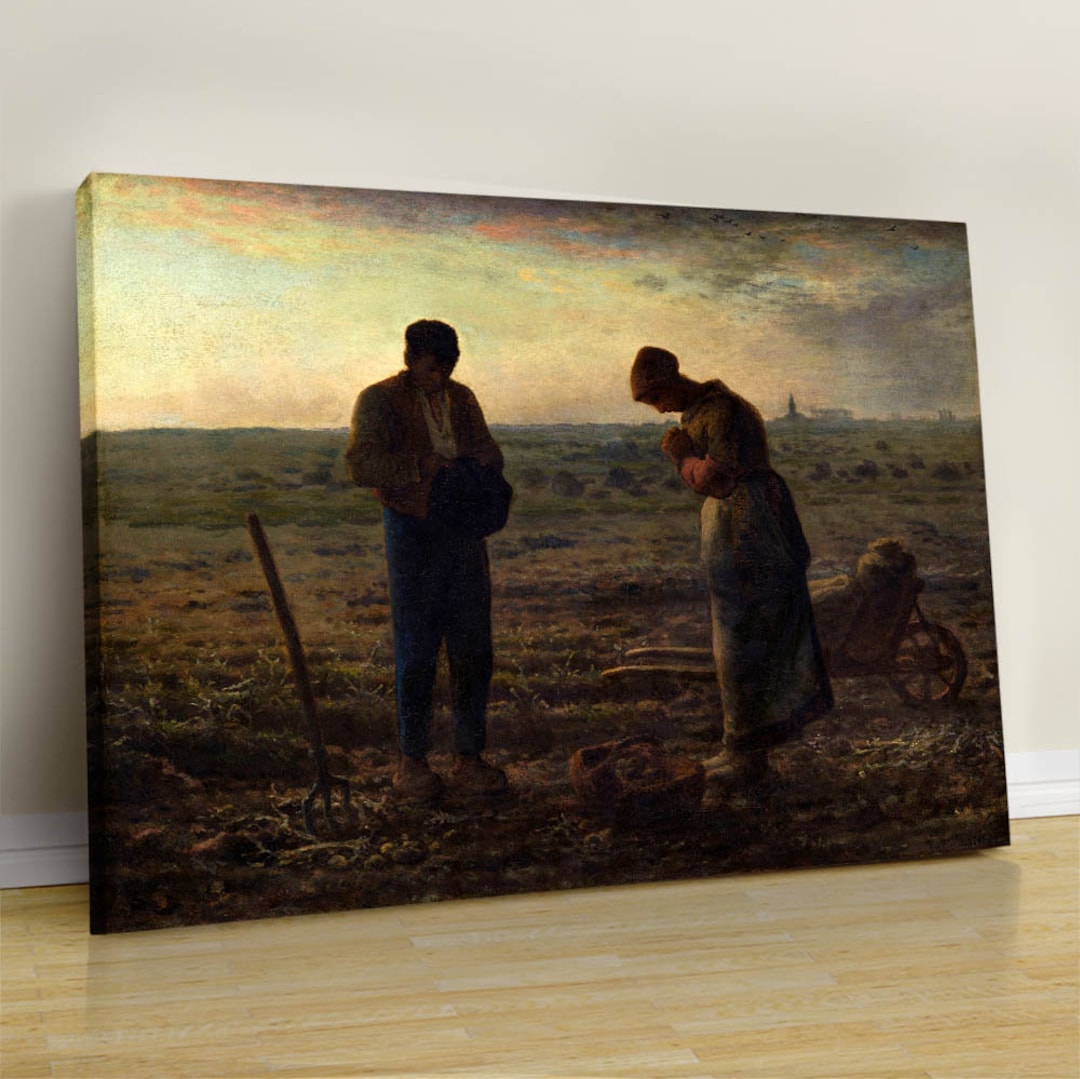 Jean-françois Millet the Angelus, Vintage Realism Country Painting ...
