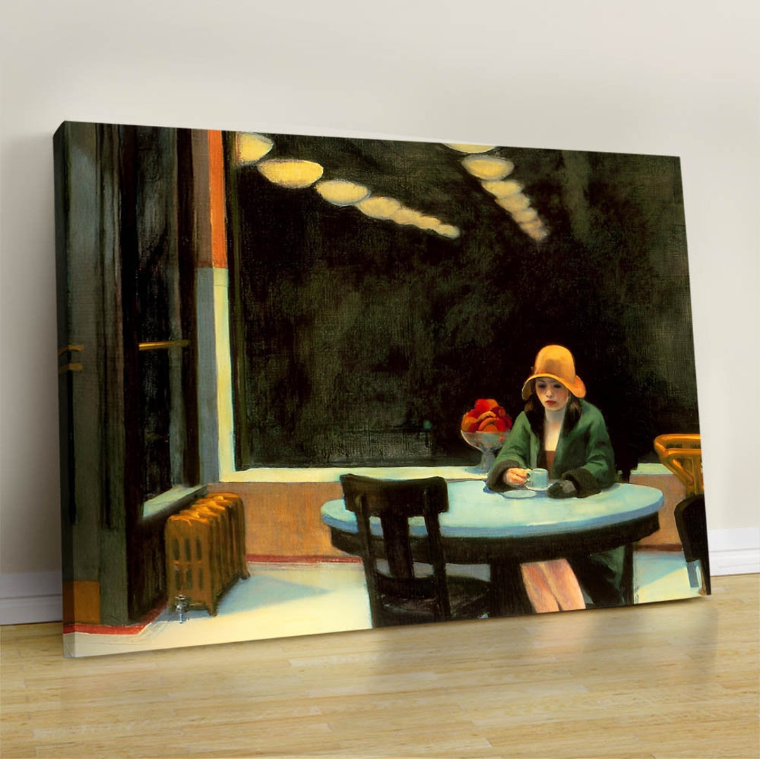 Edward Hopper Automat 1927, Modern American Realism Painting, Moody ...
