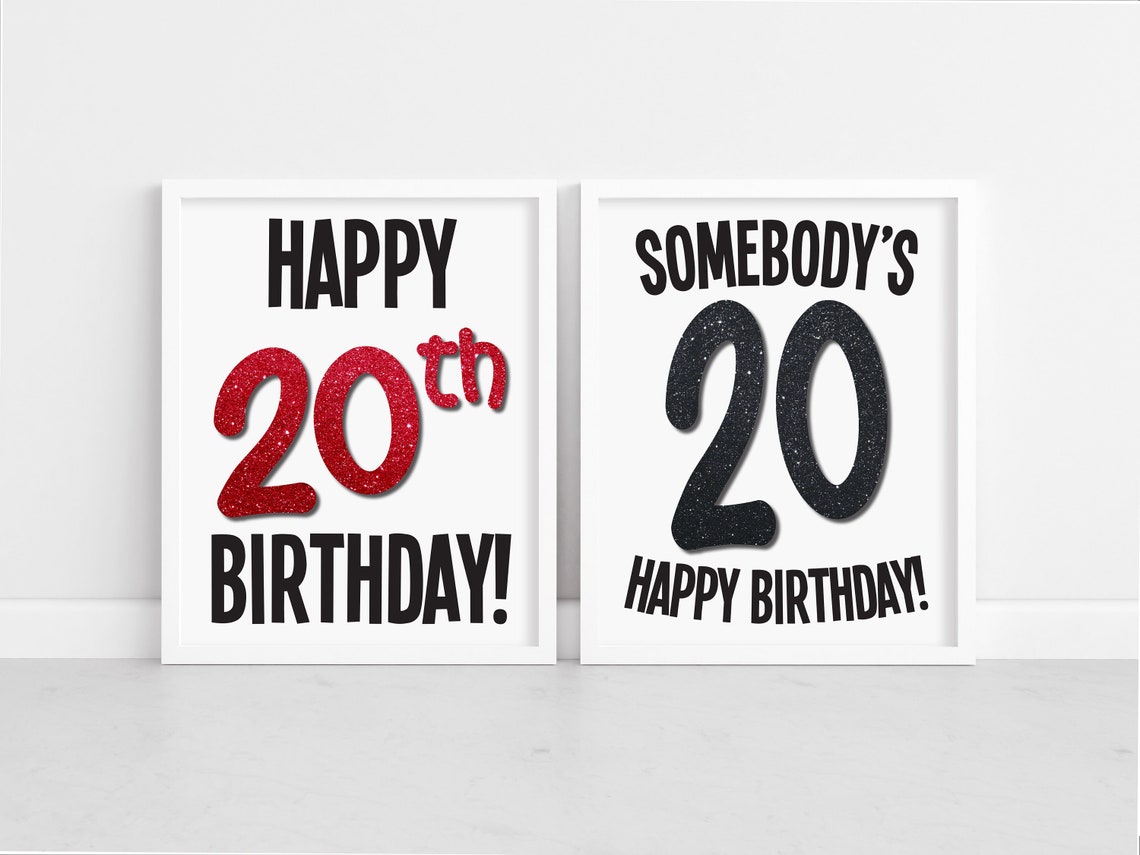 You've Been Loved for 20 Years Printable, 3 Different Posters, 16 ...