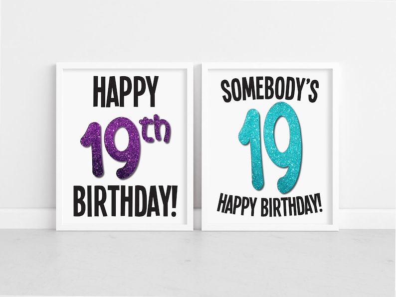 You've Been Loved for 19 Years Printable, 3 Different Posters, 16 ...