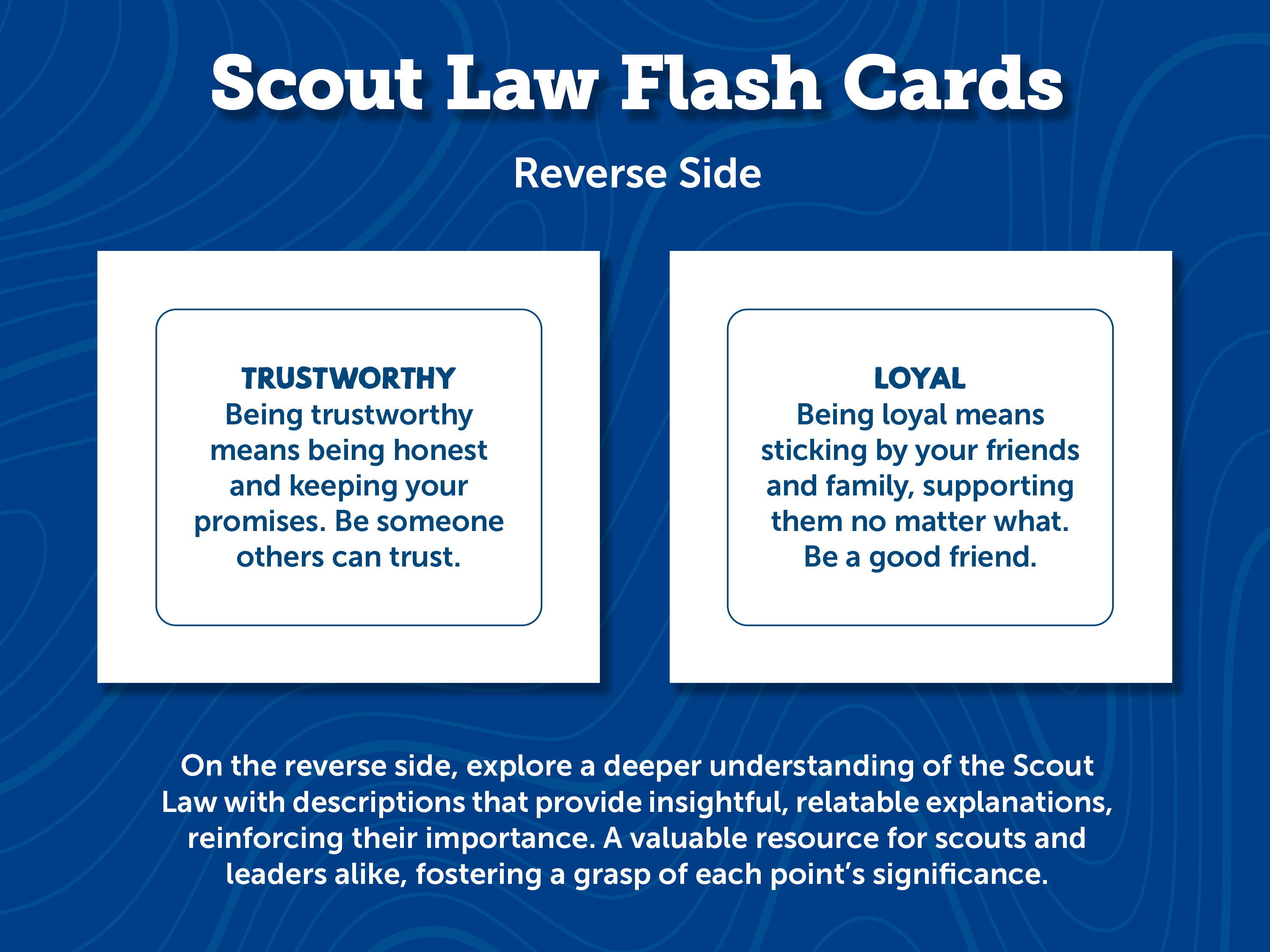 Scout Law Flash Cards Printable PDF Perfect for Cub Scouts Den Meeting ...