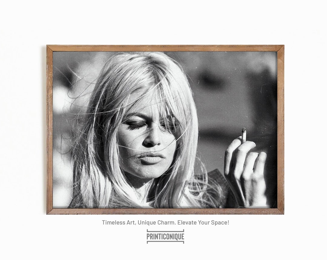 Brigitte Bardot Smoking Poster Brigitte Bardot Print, Feminist Poster, Vintage Photography Print ...