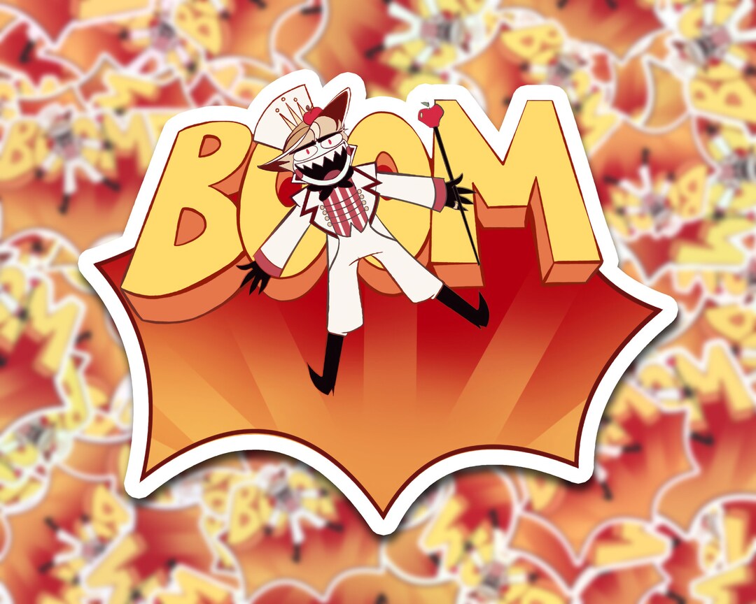 BOOM Lucifer Stickers, Hazbin Hotel Stickers, Funny Lucifer Morningstar ...