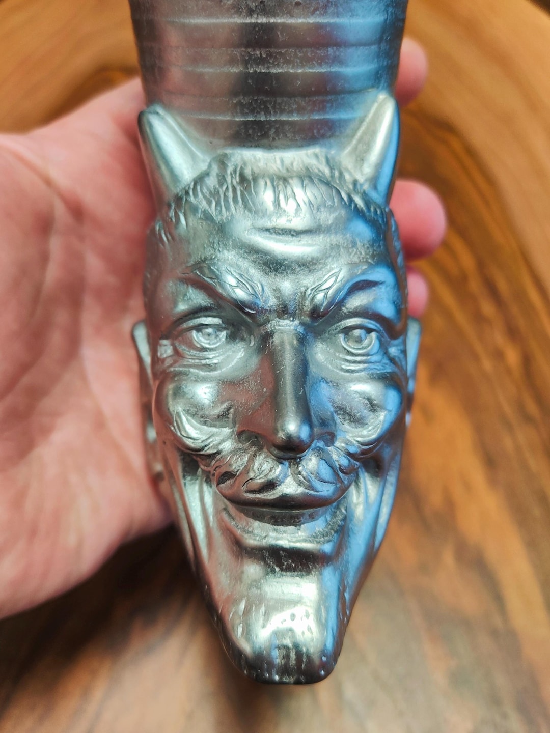 Vintage Smiling Devil Head Titanium Alloy Cup – Unique Collectible in ...