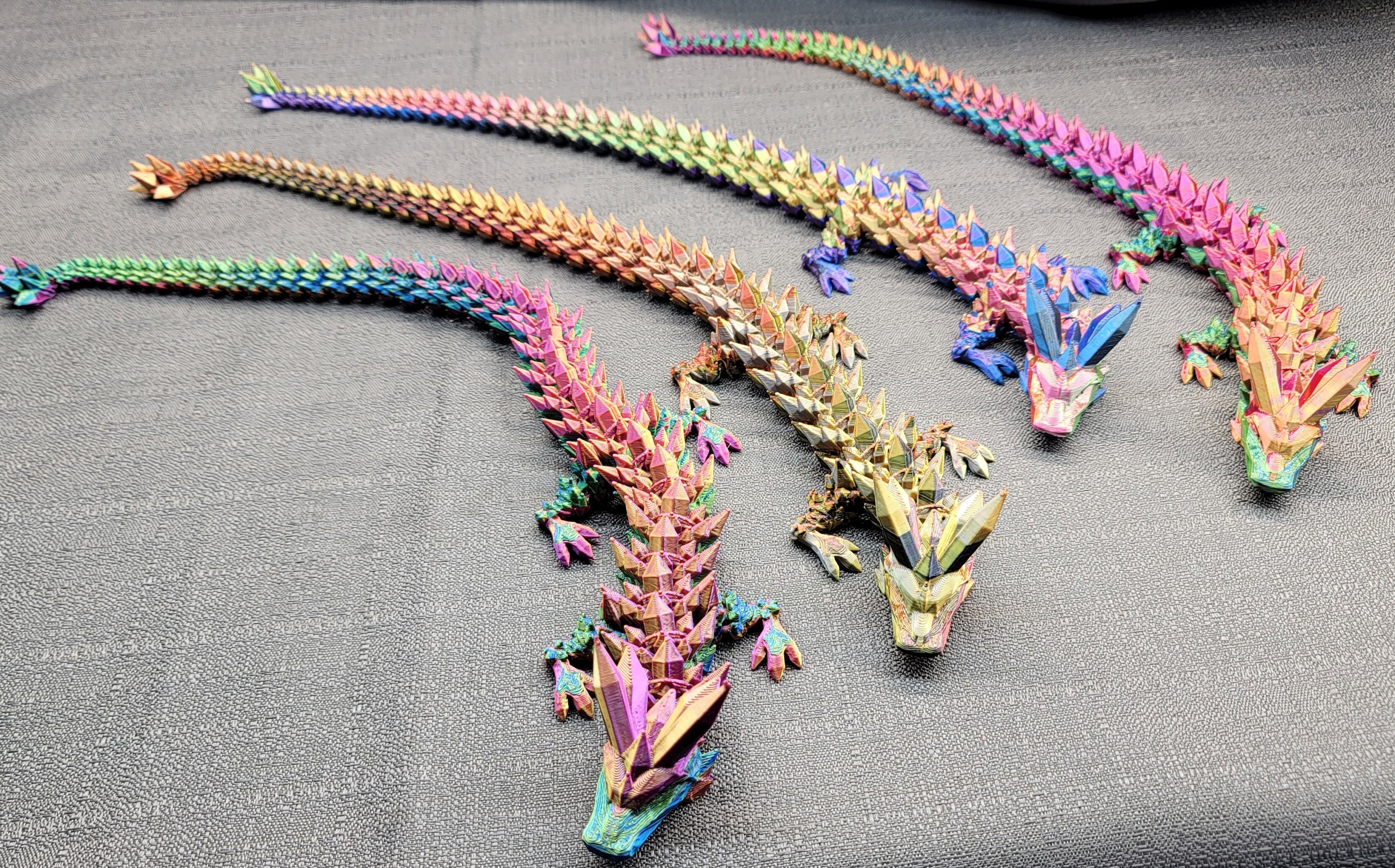 3D Printed Dual-color Articulated Dragon - Etsy