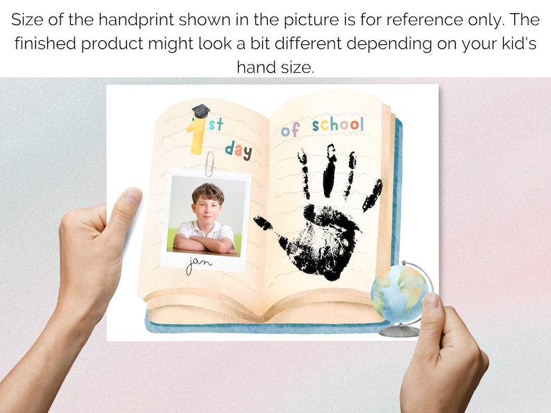 First Day of School Handprint Art, 1st Day of School Handprint Craft ...