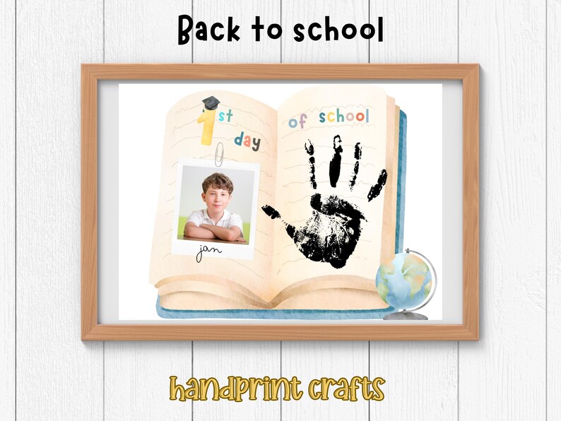 First Day of School Handprint Art, 1st Day of School Handprint Craft ...