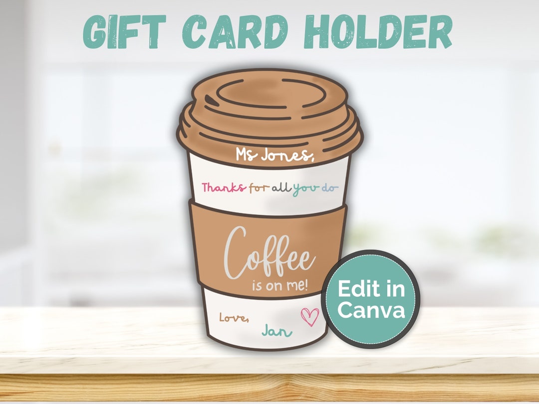 Teacher Appreciation Thank You Coffee Mug Gift Card Holder Printable ...
