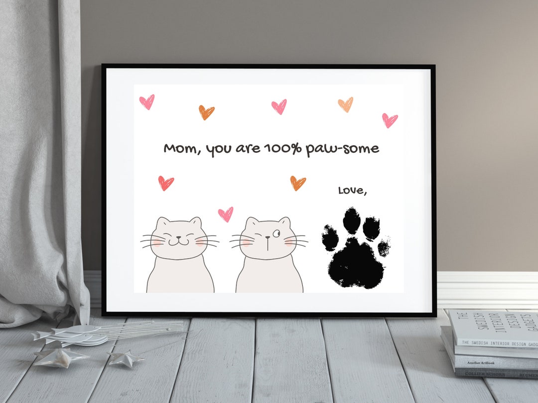 Cat Mom Mother's Day Card Cute Cat Gift From Pet Printable Card for Cat ...