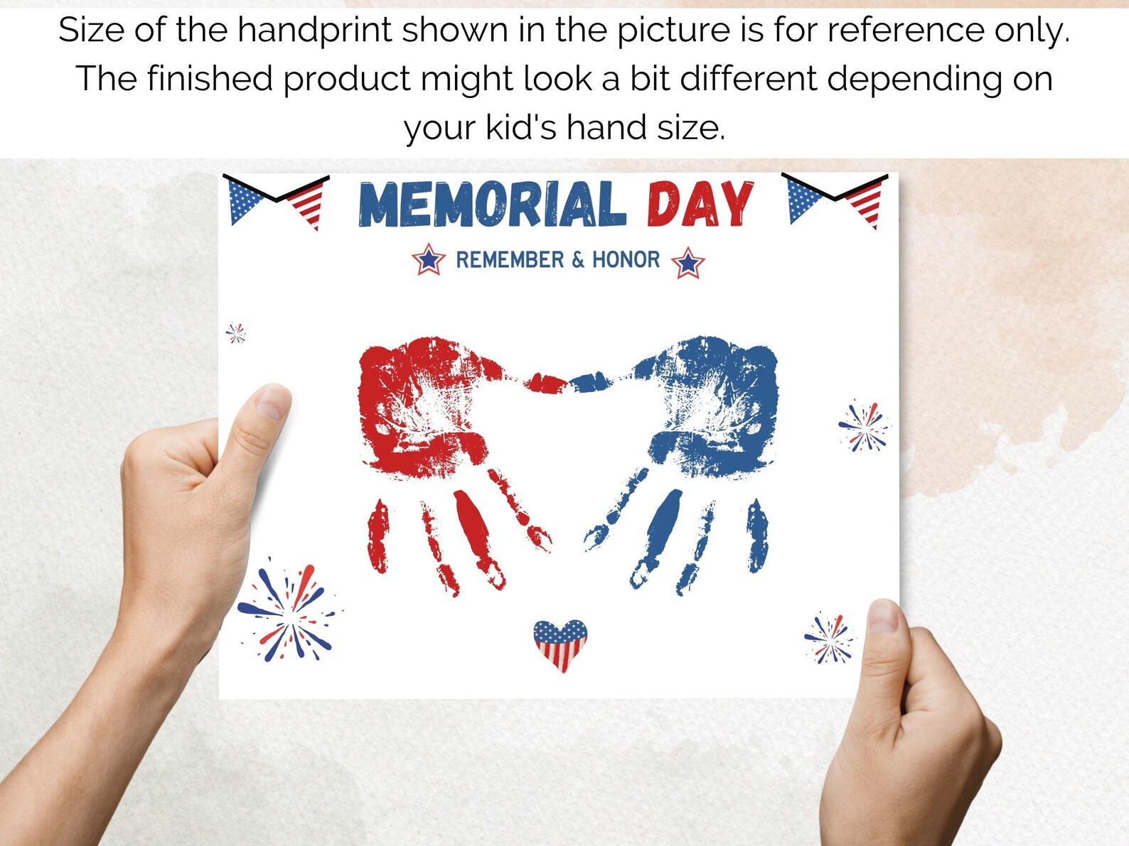 Memorial Day Handprint Art, 4th of July Activity, Memorial Day Kids ...
