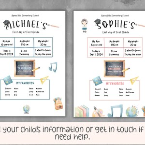Editable Chalkboard Back to School Sign: First & Last Day Photo Prop ...
