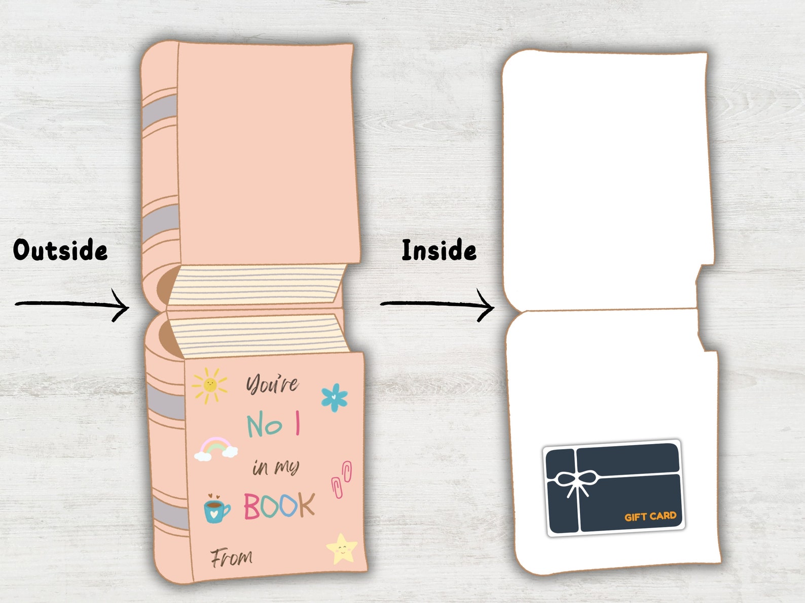 Teacher Appreciation Gift Card Holder: Book Lover Gift (PDF) - Etsy