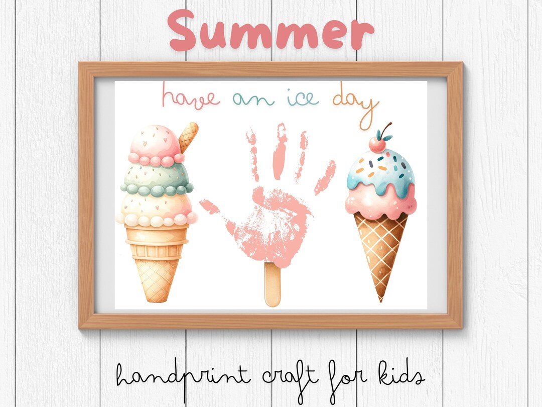 Summer Fun Kids Handprint Craft Kit - Toddler Art Project, Daycare ...