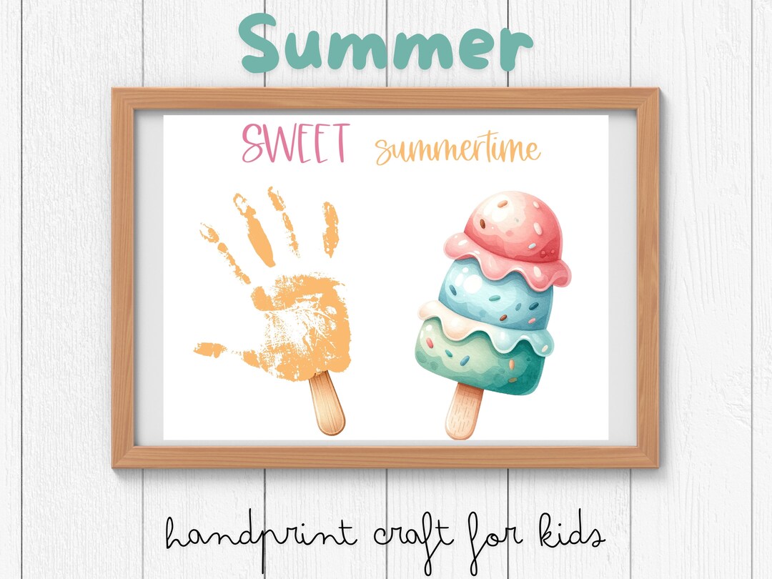 Summer Handprint Craft for Kids | Printable Summer Art for Kids | Easy ...