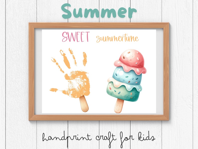 Summer Handprint Craft for Kids Printable Summer Art for Kids Easy ...