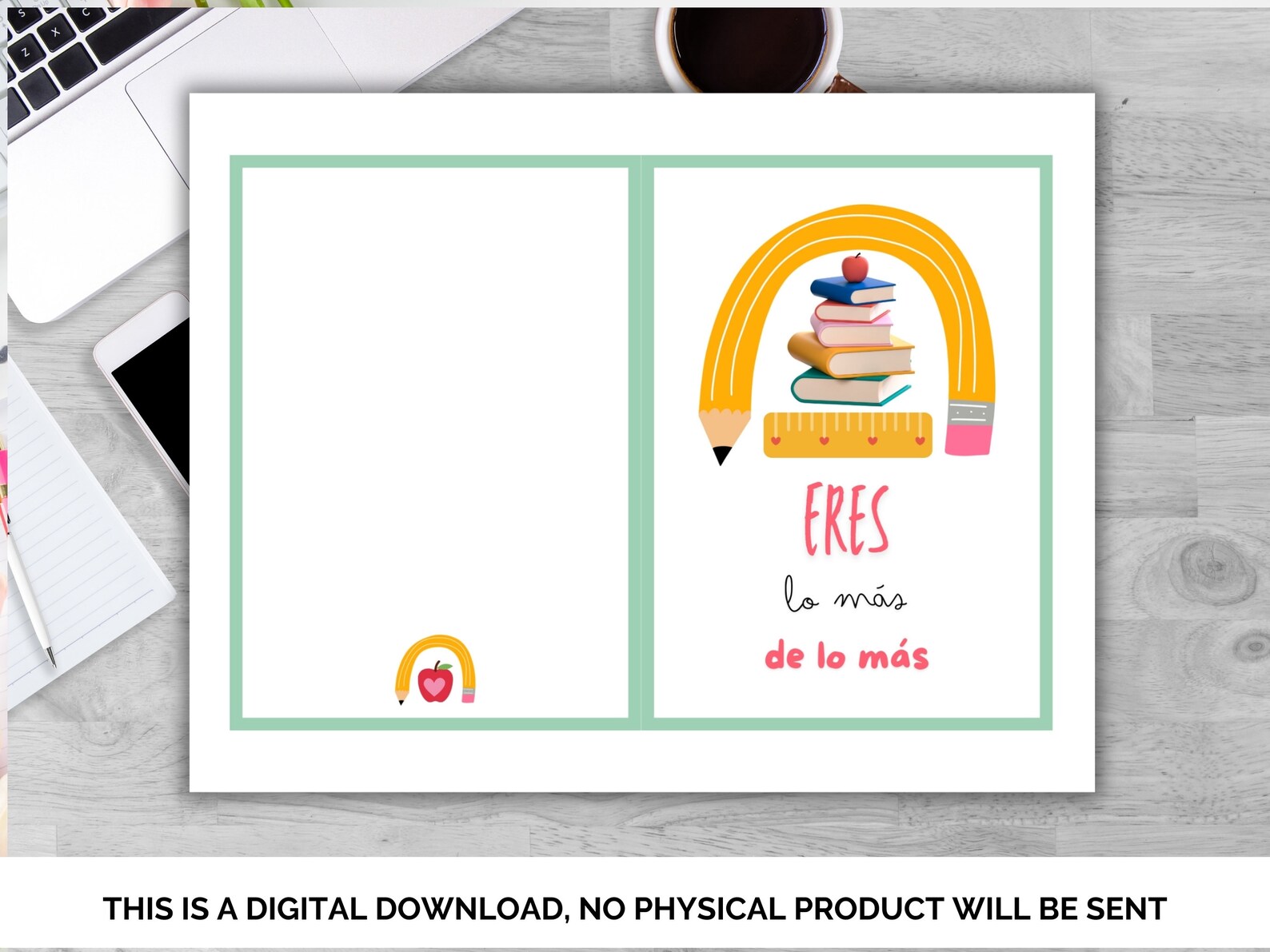 Spanish Teacher Thank You Card: End of School Card for Spanish Teacher ...