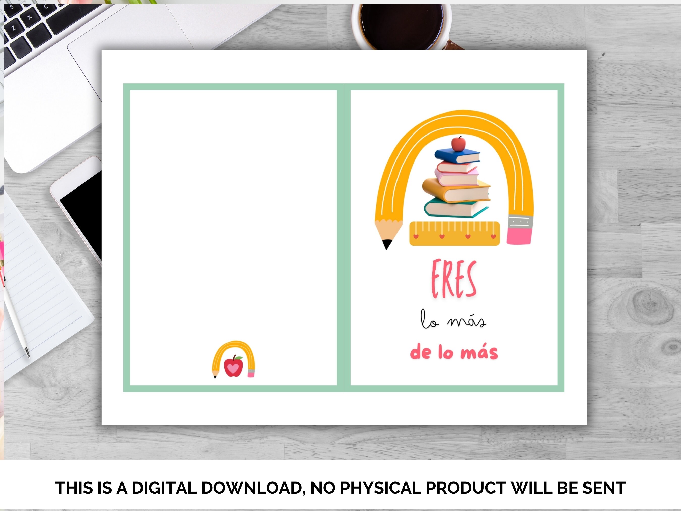 Spanish Teacher Thank You Card: End of School Card for Spanish Teacher ...