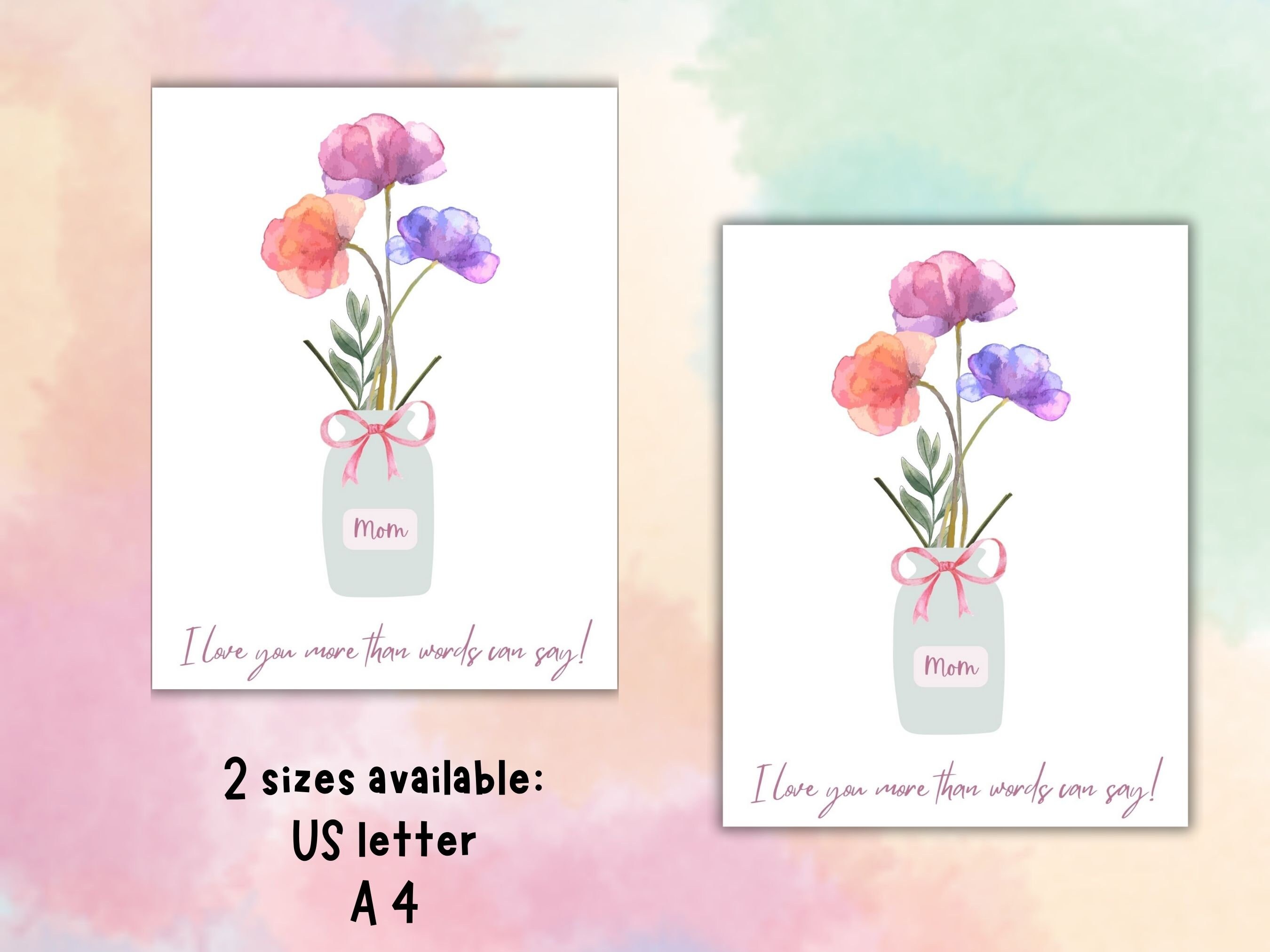 Mothers Day Handprint Art, DIY Mothers Day Gift for Grandma, Gift From ...