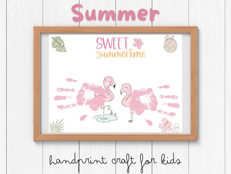 Summer Handprint Craft for Kids Fun Baby Activity, Easy Toddler DIY ...