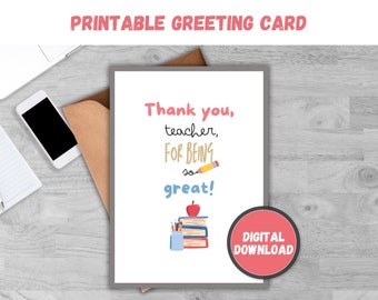 Spanish Teacher Thank You Card: End of School Card for Spanish Teacher ...