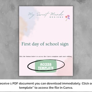 Editable Chalkboard Back to School Sign: First & Last Day Photo Prop ...