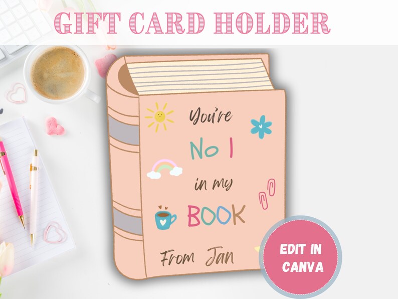 Teacher Appreciation Gift Card Holder: Book Lover Gift (PDF) - Etsy