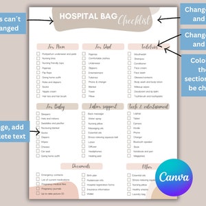 Ultimate Hospital Bag Checklist for New Moms, Labor & Delivery Packing ...