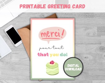 Spanish Teacher Thank You Card: End of School Card for Spanish Teacher ...