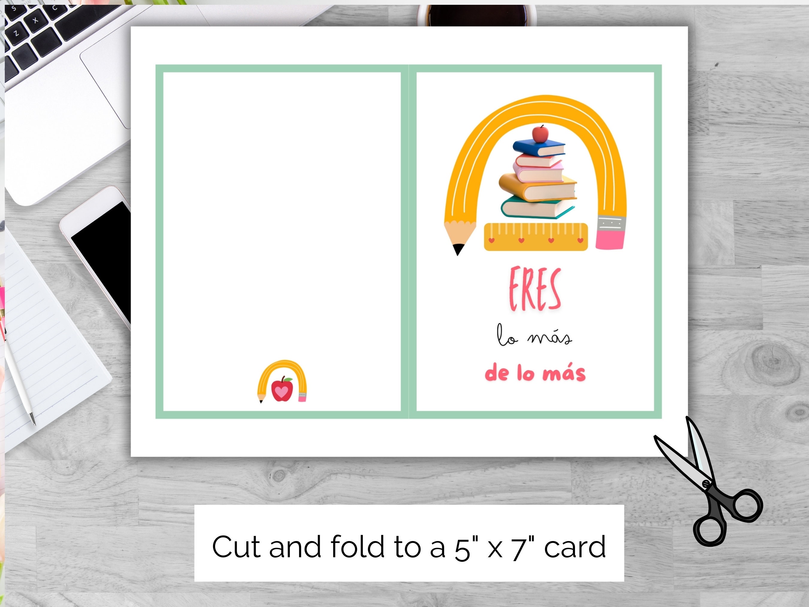 Spanish Teacher Thank You Card: End of School Card for Spanish Teacher ...