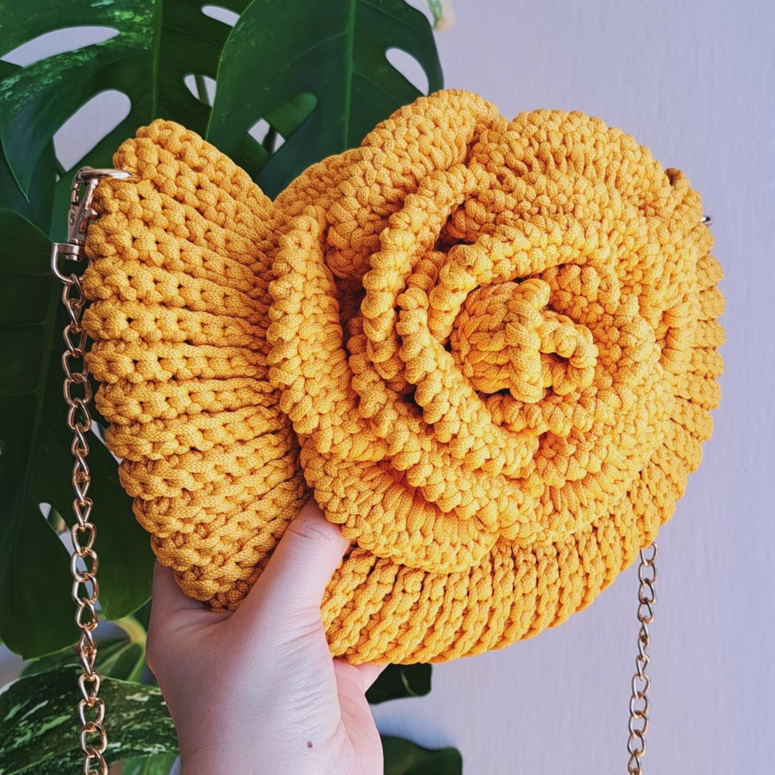 Yellow Rose Flower Bag,crochet Rose Purse, Floral Summer Handbag,gift ...