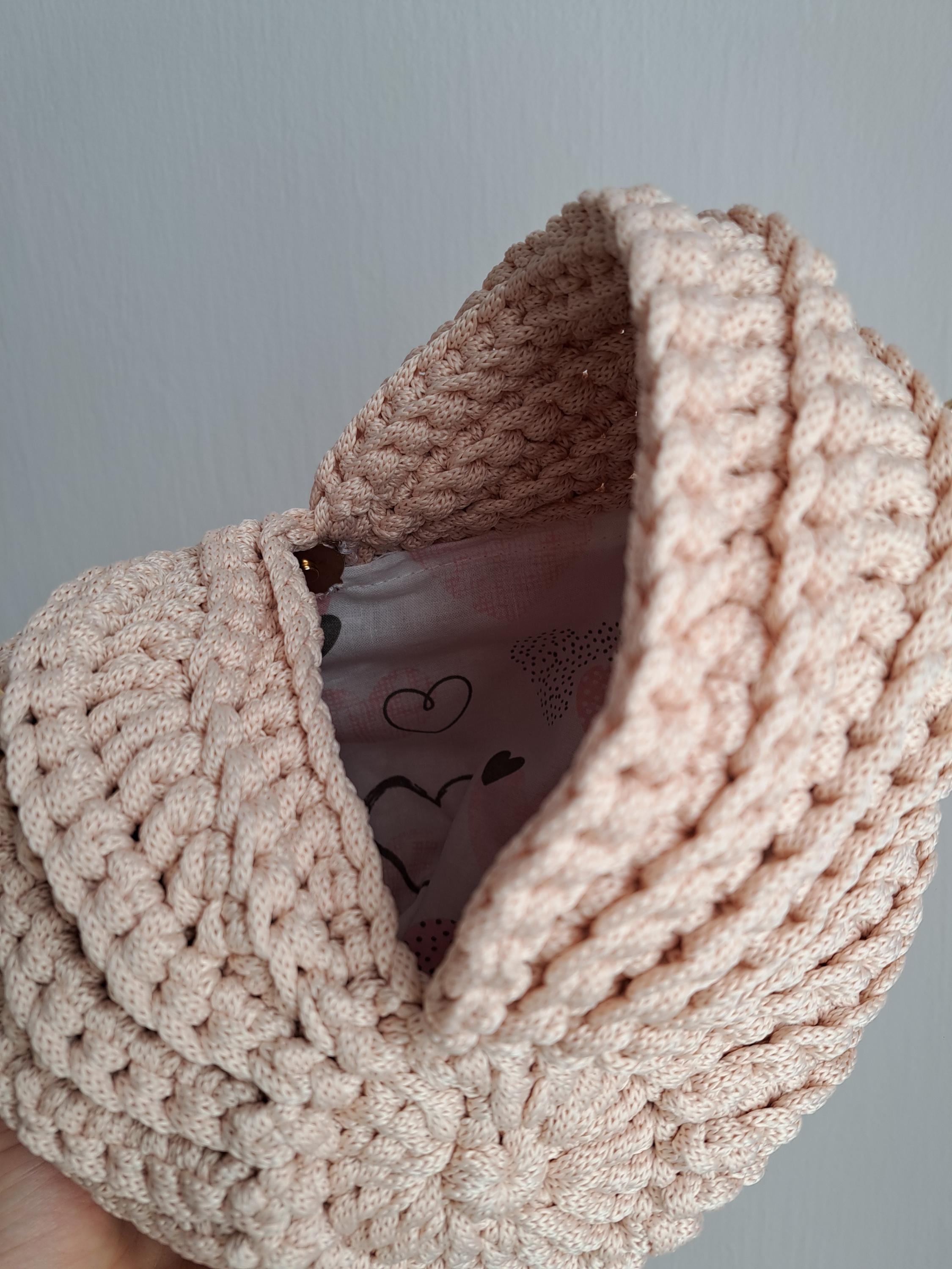 Creamy Pink Shell Bag, Handmade Crochet Seashell Purse, Elegant Pastel ...
