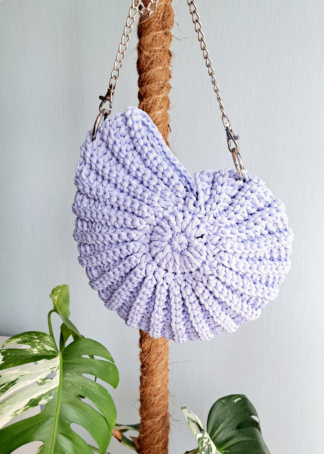 Blue Seashell Crochet Bag – Ocean-inspired Handbag, Unique Beach Purse ...