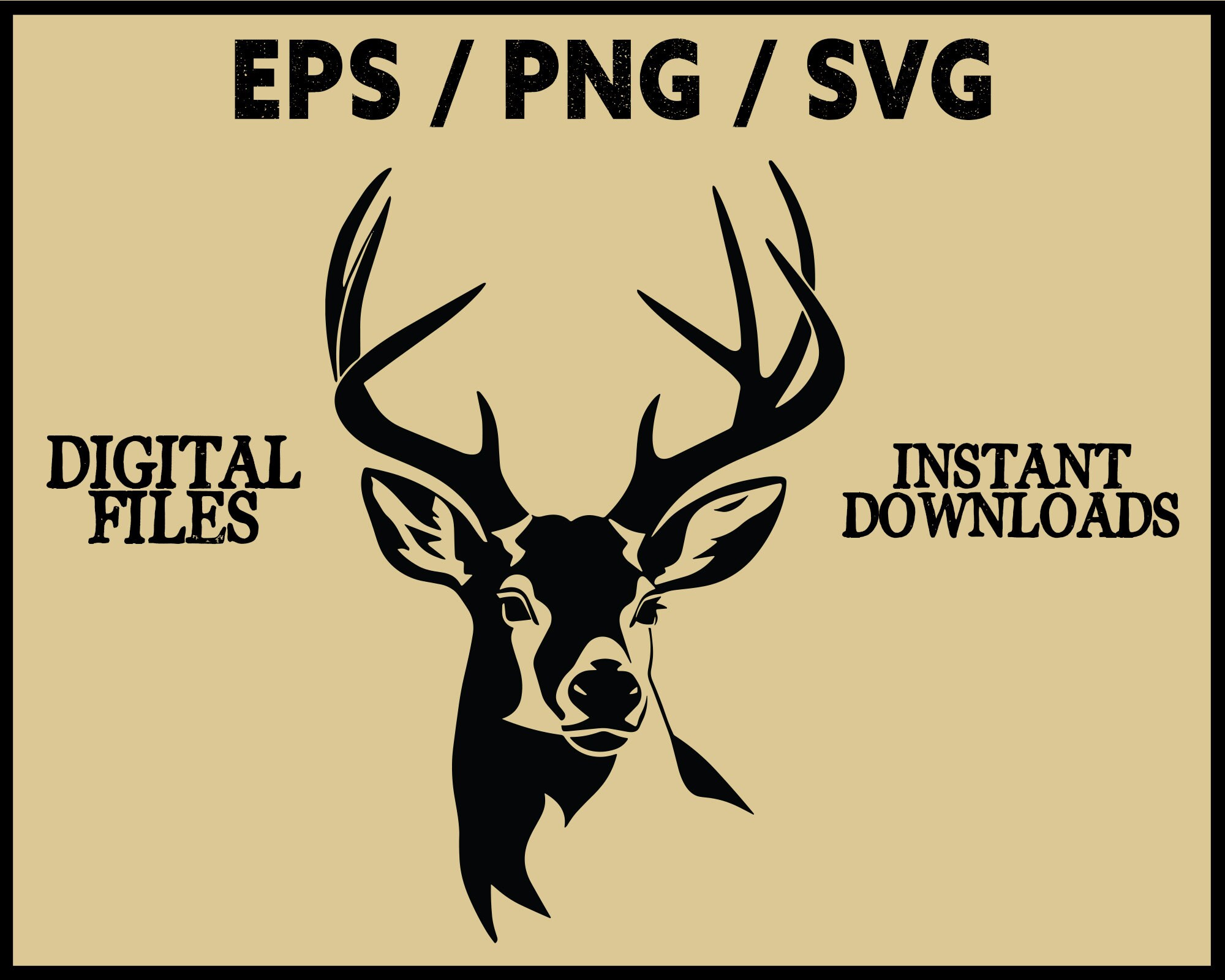 Deer Head Svg Deer Face Svg Deer Antlers Svg Forest Deer Svg Deer Svg ...
