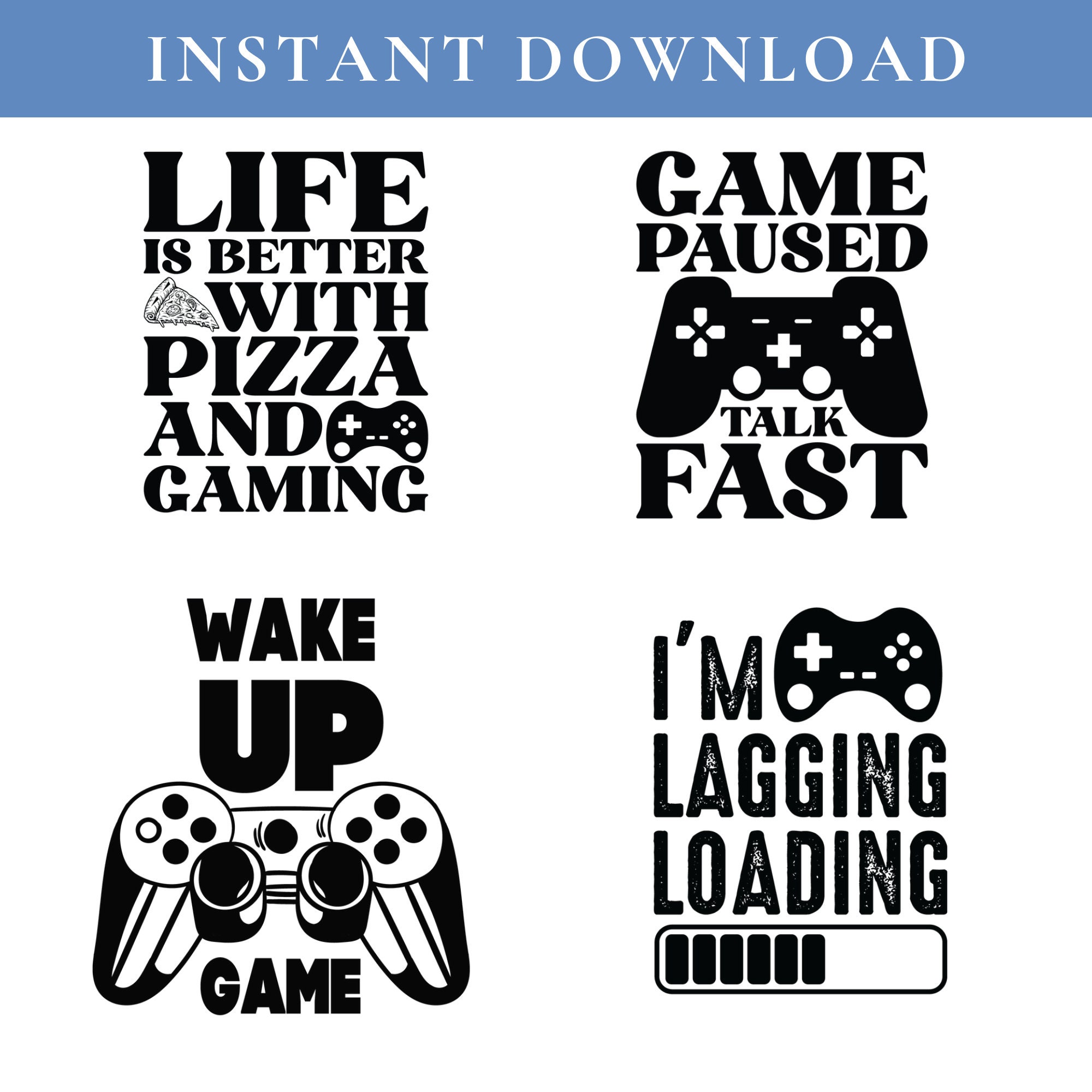 Funny Gaming Svg Bundle, Gamer Svg, Game Controller Svg, Game Day Svg ...