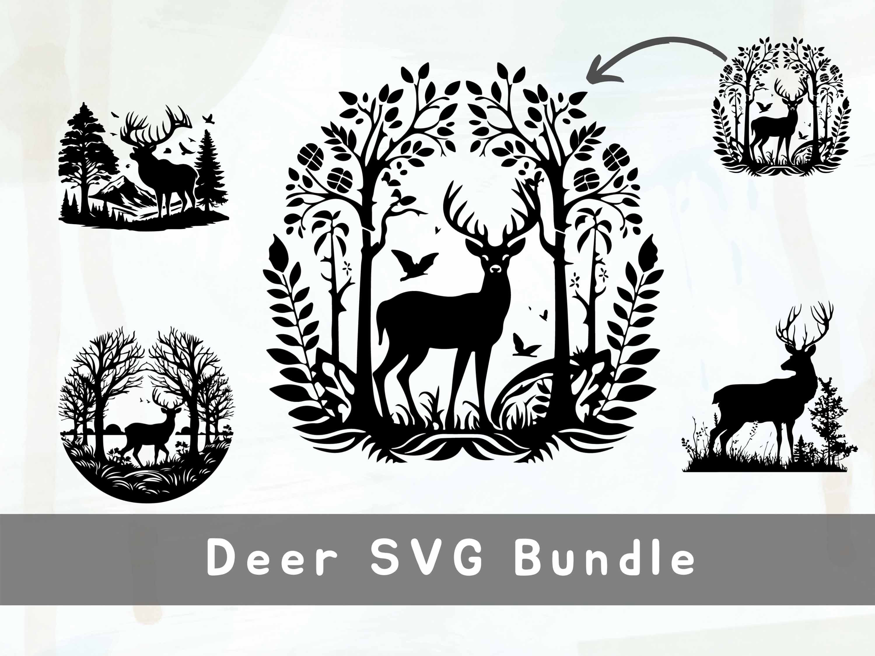 Deer Svg Files for Cricut, Deer Hunting Bundle Svg, Deer Skull Svg ...
