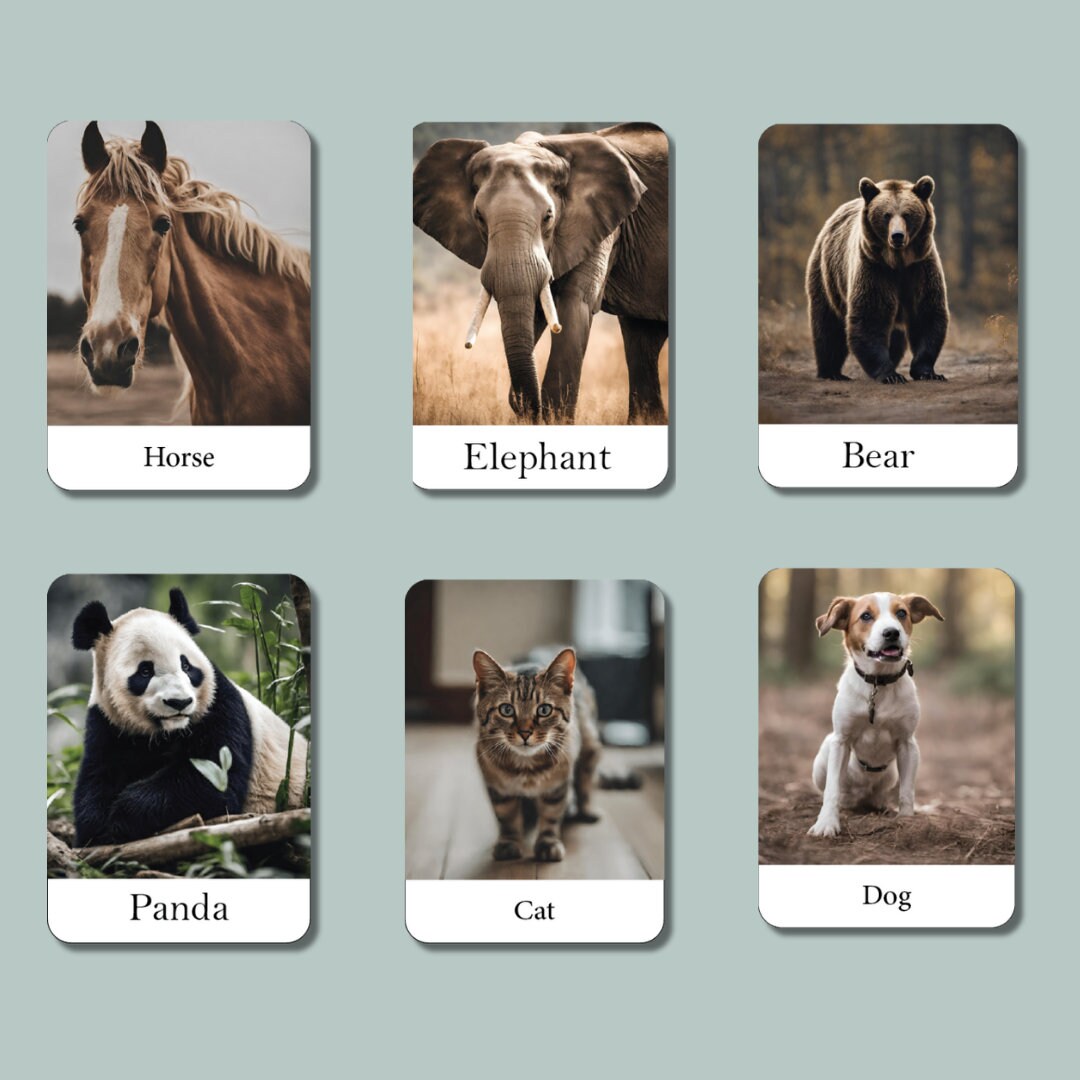 Farm Animals Svg Printable Flashcards, Toddler Learning Busy Book ...