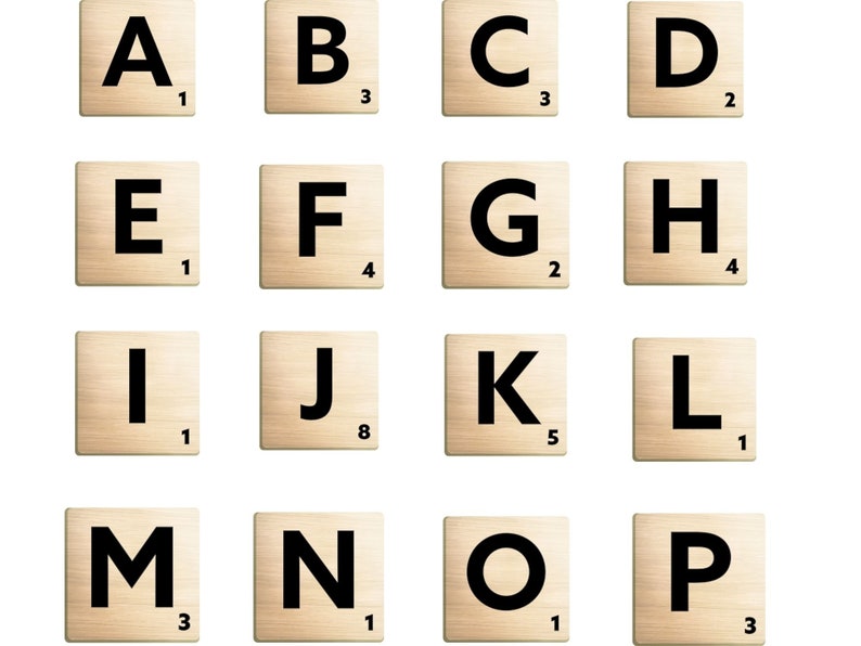 Srabble Tiles SVG Bundle, All Letters Scrabble Tiles Design, Scrabble ...