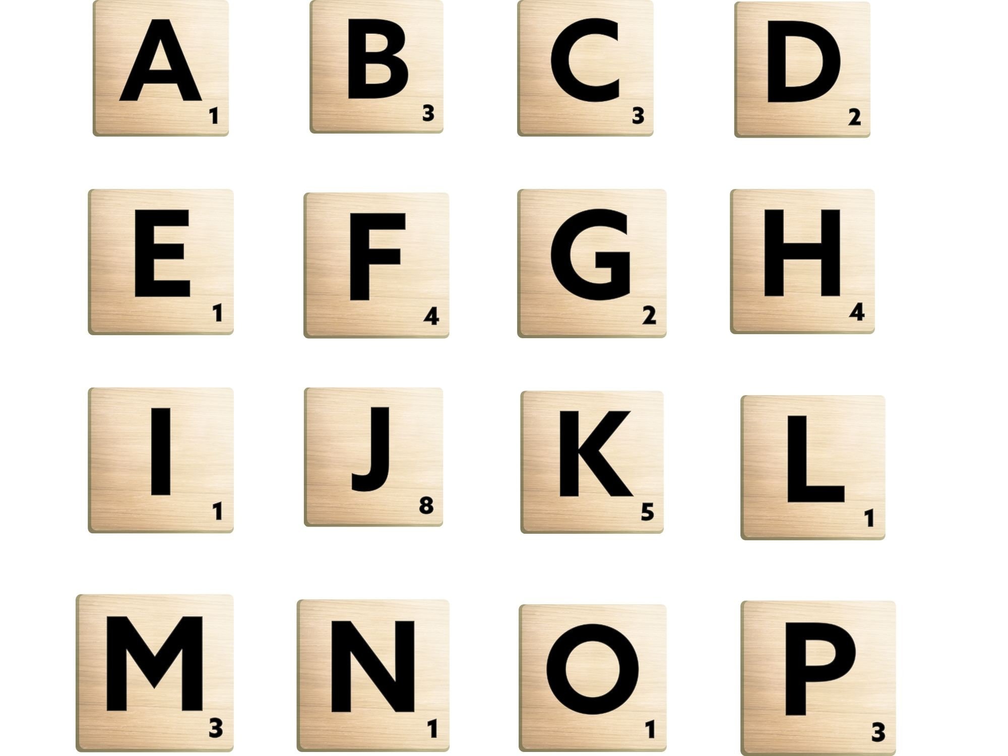 Srabble Tiles SVG Bundle, All Letters Scrabble Tiles Design, Scrabble ...