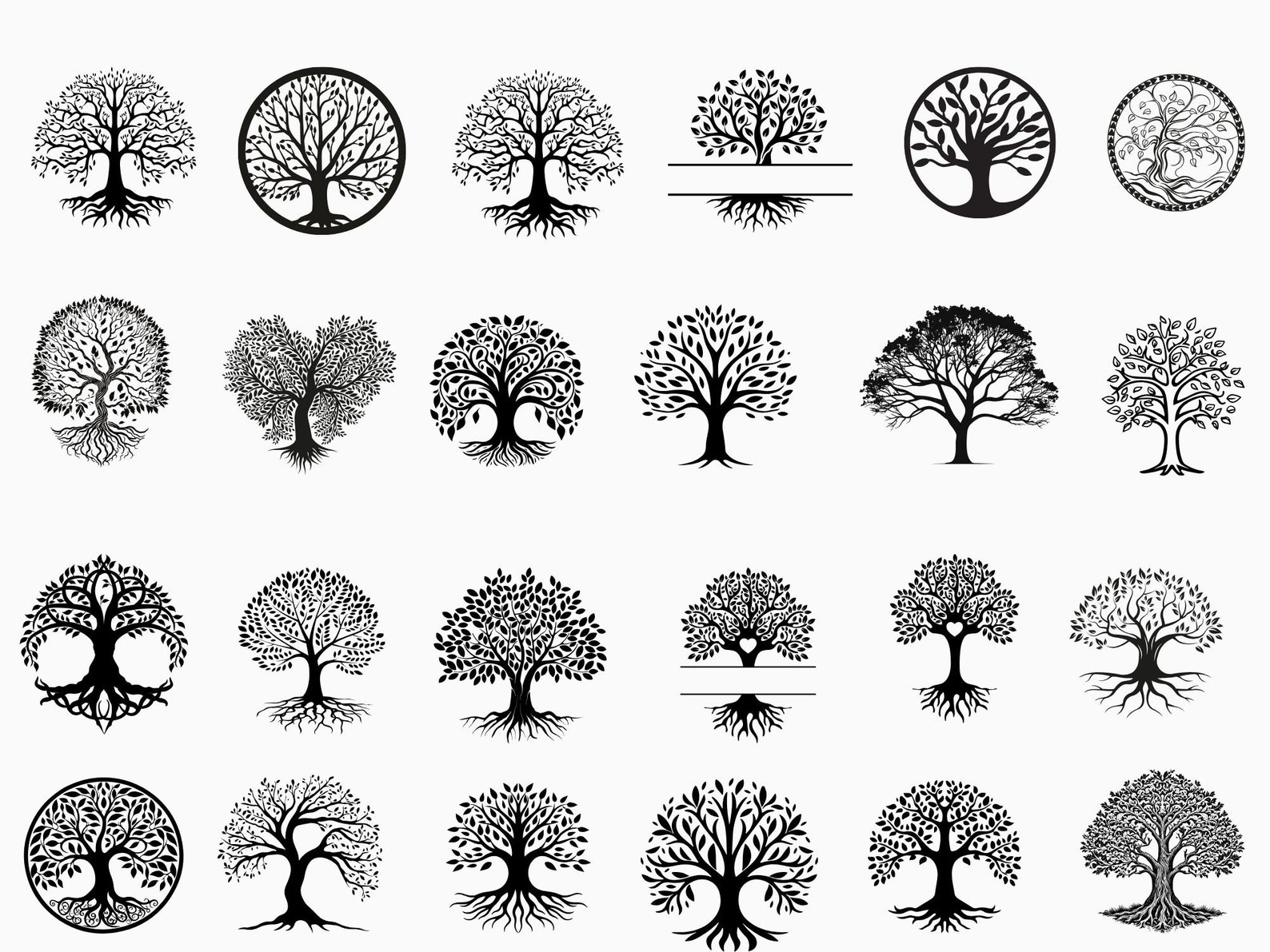 Tree of Life SVG Bundle, Tree Designs Vector Files, Tree of Life PNG ...