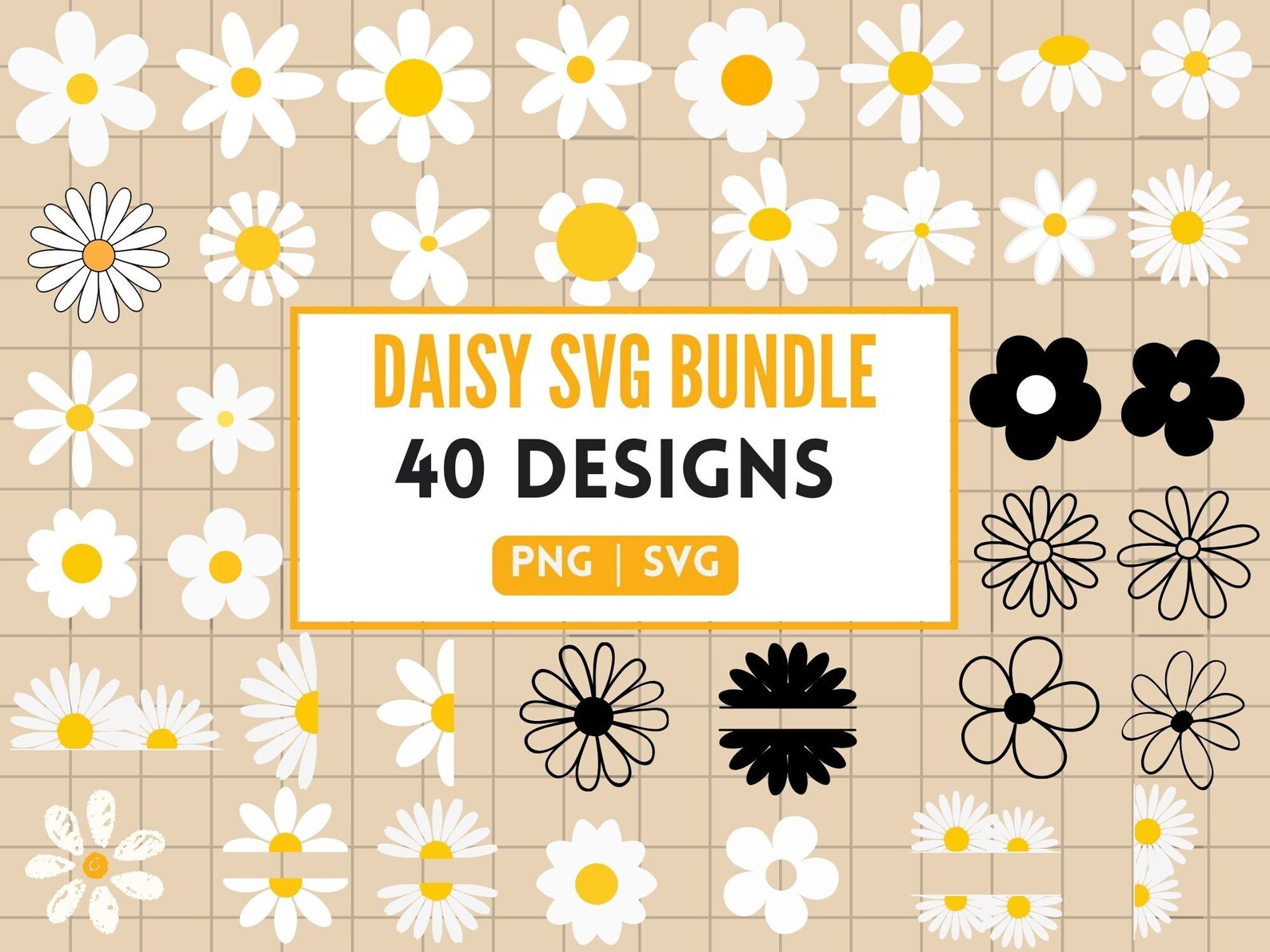 Daisy SVG Bundle, Daisy Cut Files for Cricut, Silhoutte and Cameo ...