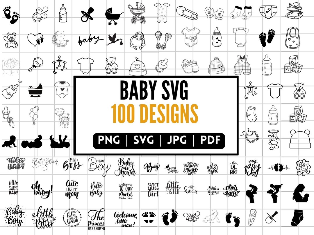 Baby SVG Bundle, Baby PNG Bundle, Baby Clipart, Baby SVG Cut Files for ...