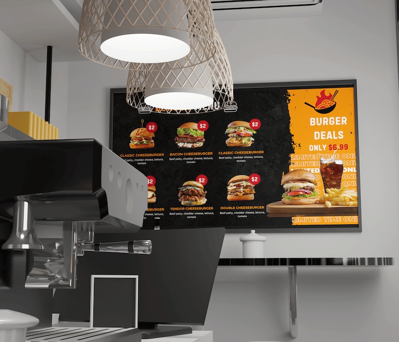 Editable Digital Menu Template, Animated TV Display Menu Template ...