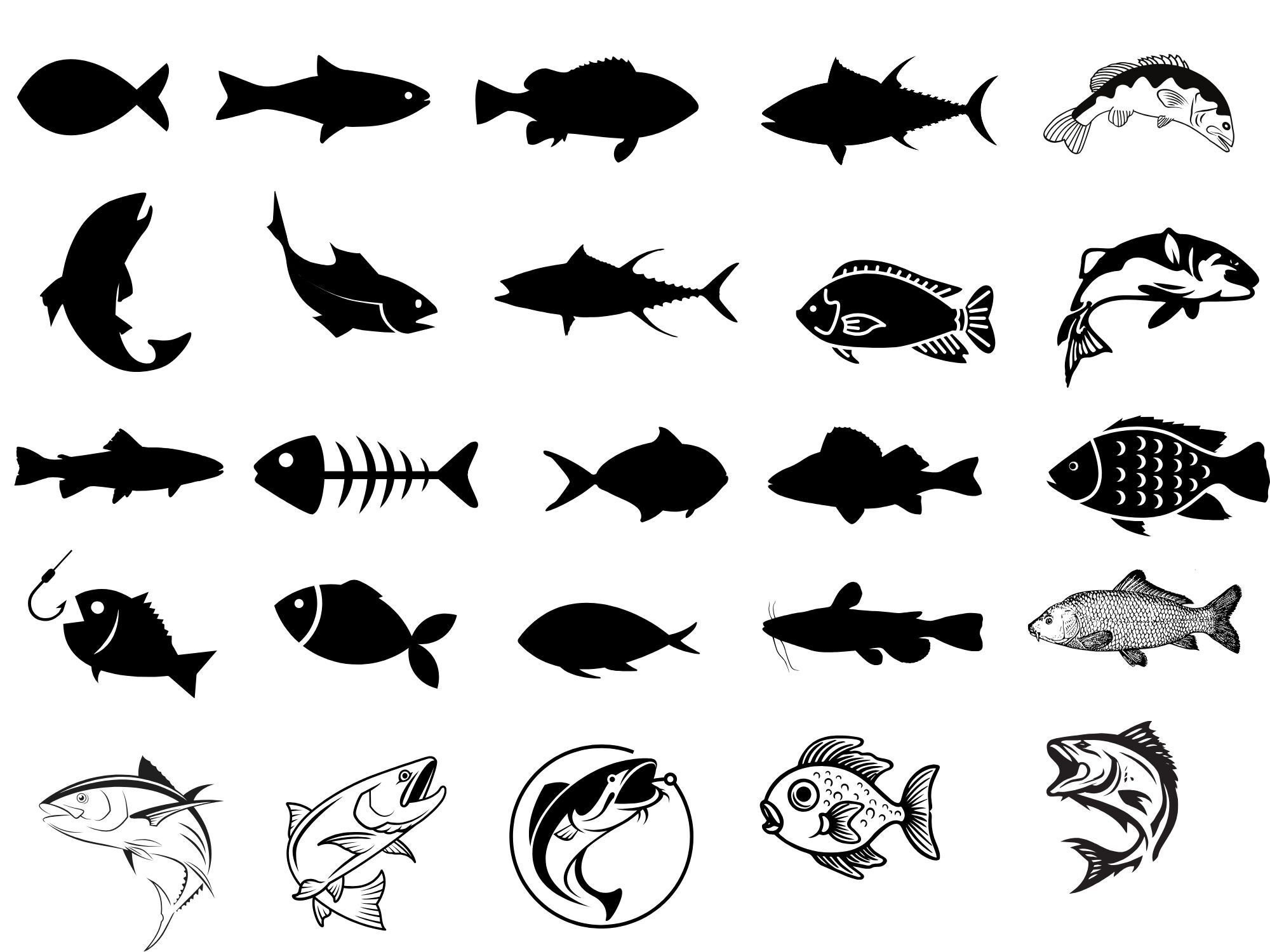 60 Fishing SVG Bundle, Fishing Cut Files, Laser Files, Fishing ...