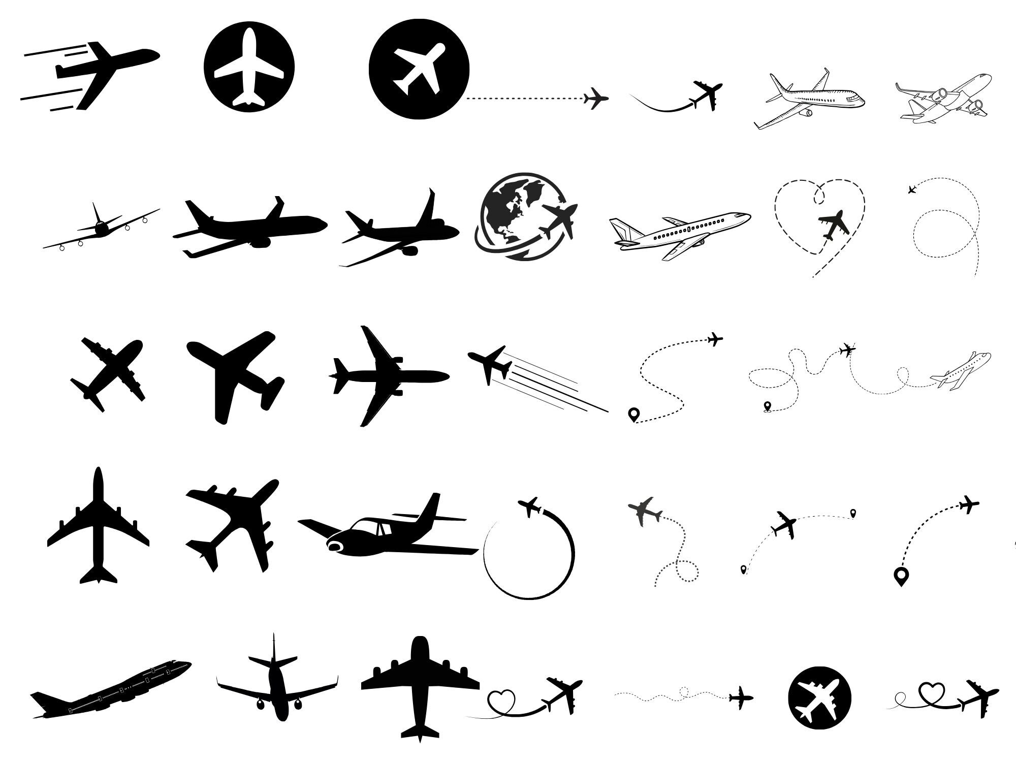 Airplane SVG Bundle, Plane Monograms, Airplane Sublimation Designs ...