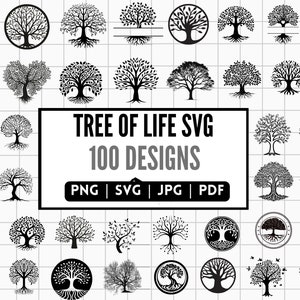 Tree of Life SVG Bundle, Tree Designs Vector Files, Tree of Life PNG ...