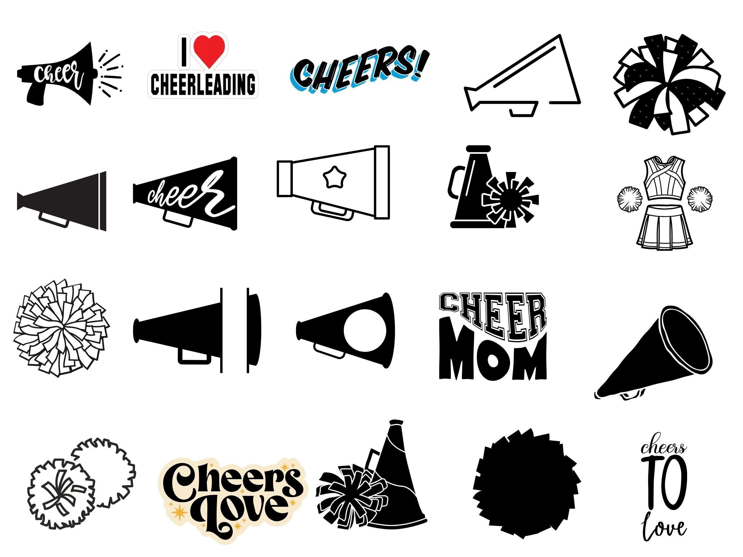 60 Cheerleader SVG Bundle, in My Cheer Era SVG Files, Cheerleading ...